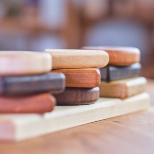 Trio Toddler Shape Stacker With 9 Wood Stacking Shapes Circles ...