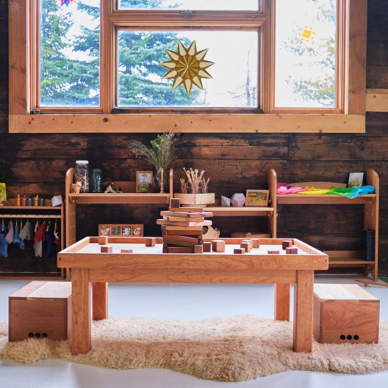 Child's Large Play Table / Activity Table With Elevated Border - All ...