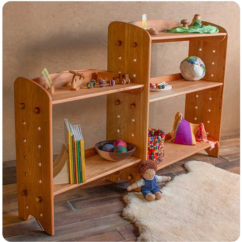 Cherry Wood Adjustable Shelving Unit/bookcase 32 Tall - Etsy