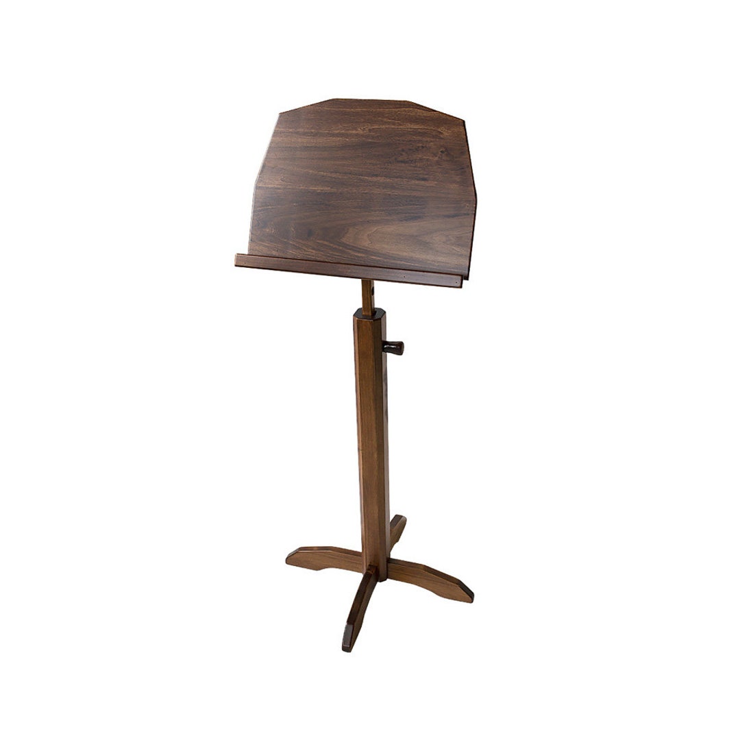 Wood Music Stand With Walnut Stain Finish 28 Adjustment Stem - Etsy