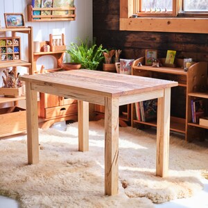 Maple Rustic Rough Sawn Table With Sturdy Legs Adult Height 42 X 28 X ...
