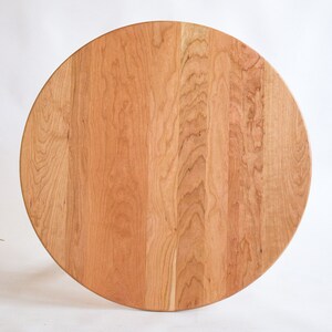 33 Round Cherry Wood Table With Maple Accents Adult or - Etsy