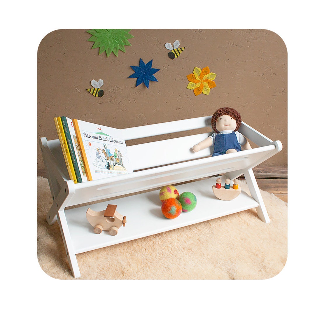 Solid Maple Wood Painted Trough-style Bookcase/storage - Etsy