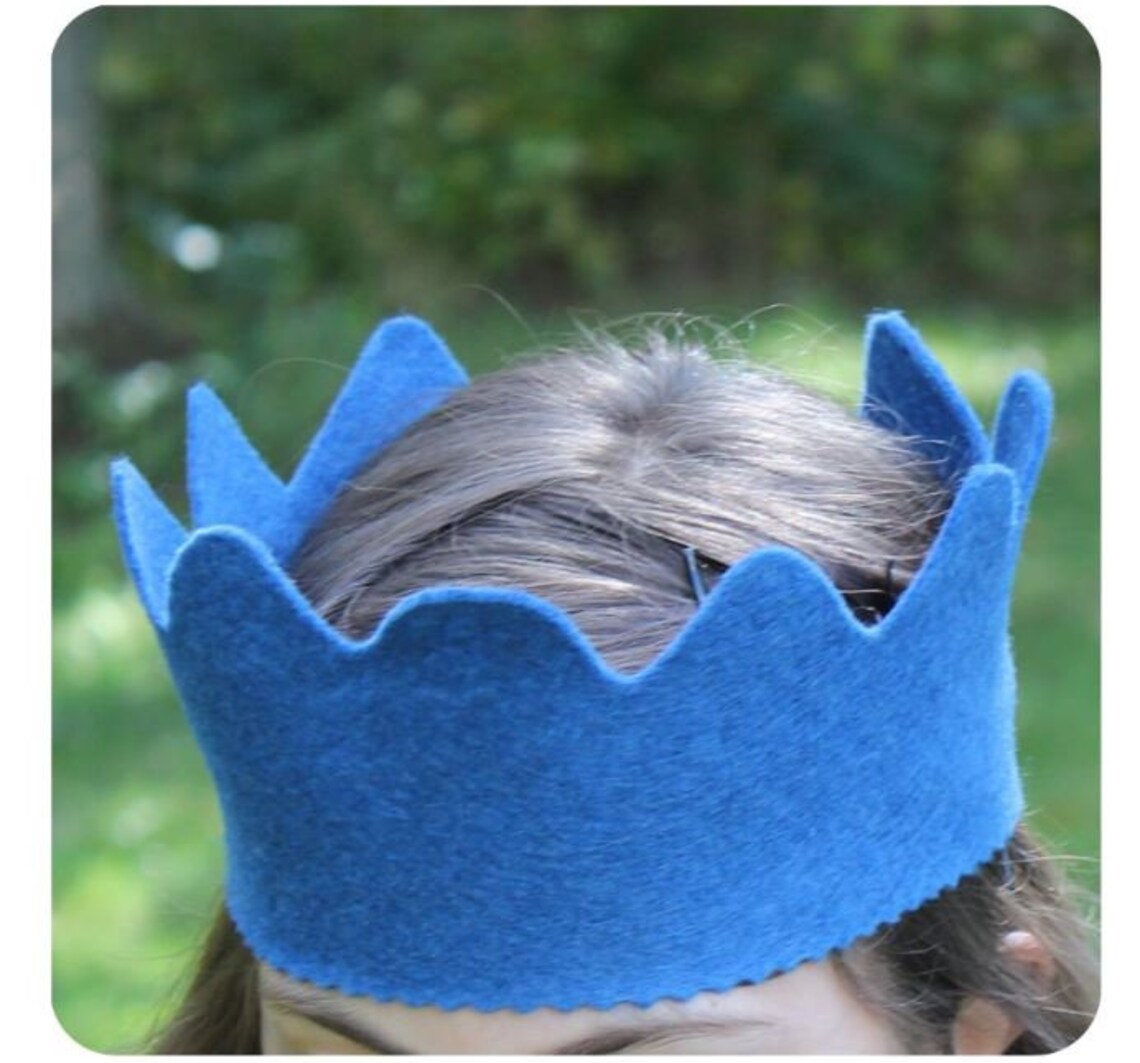 Colorful Wool Felt Crowns Set of 6 | Etsy