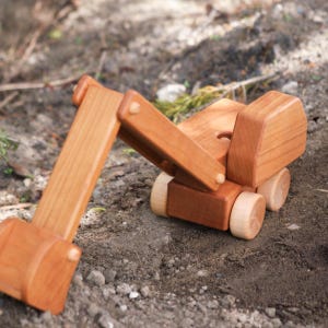 Cherry Wood Excavator Digger - Etsy