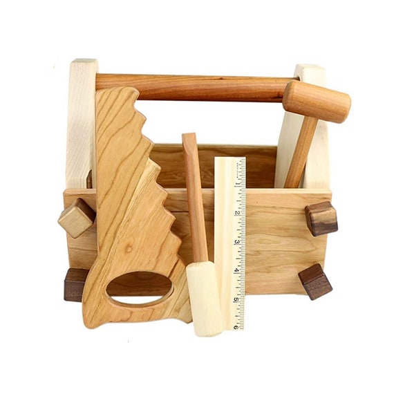 Hardwood Play Tool Box With Tools | Etsy