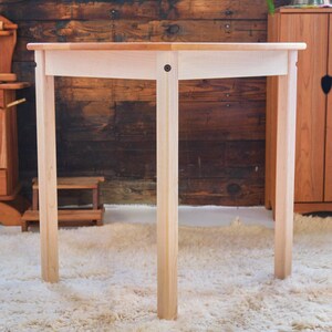 33 Inch Round Cherry Wood Table With Maple Accents - Adult or Child ...