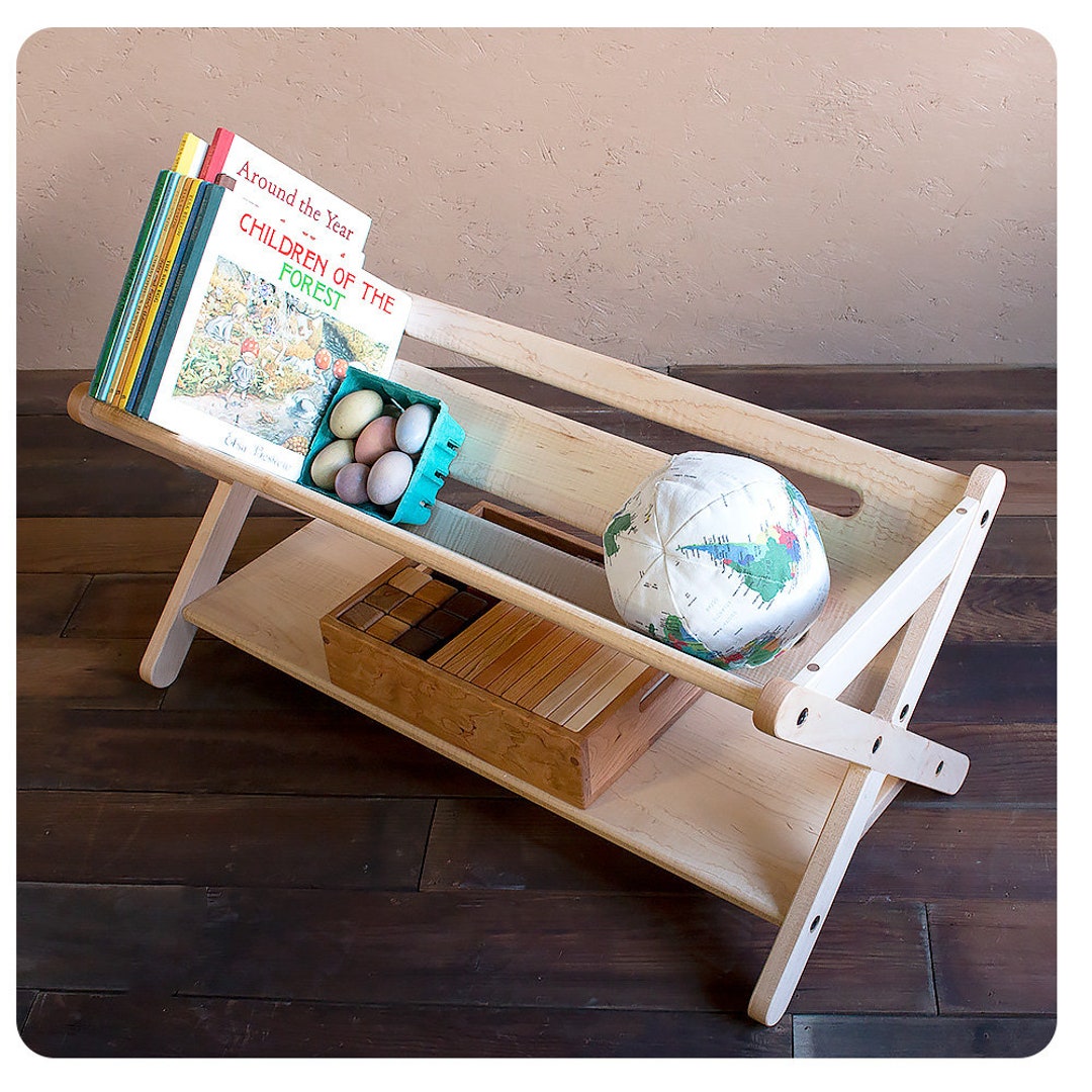 Trough-style Bookcase/storage Maple Wood, Cherry Wood, or Painted ...