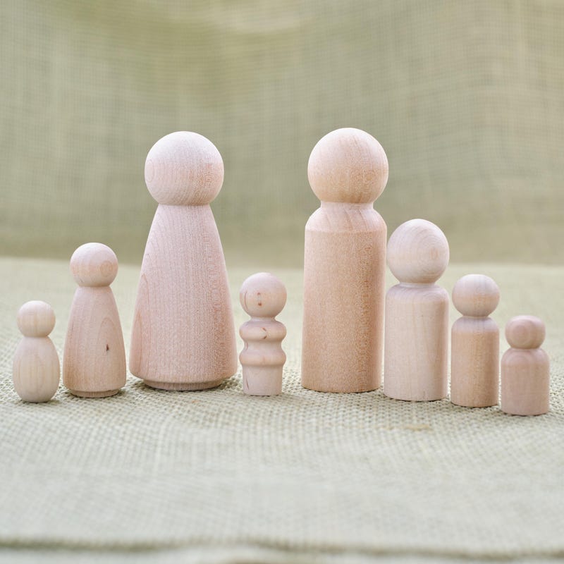 Wood Peg People - Etsy