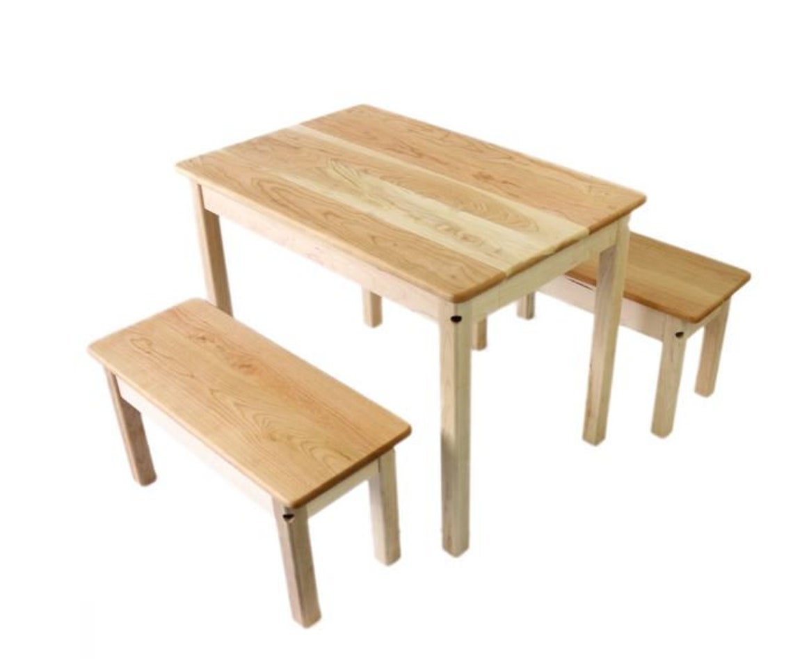 Cherry & Maple Simple Bench - Etsy