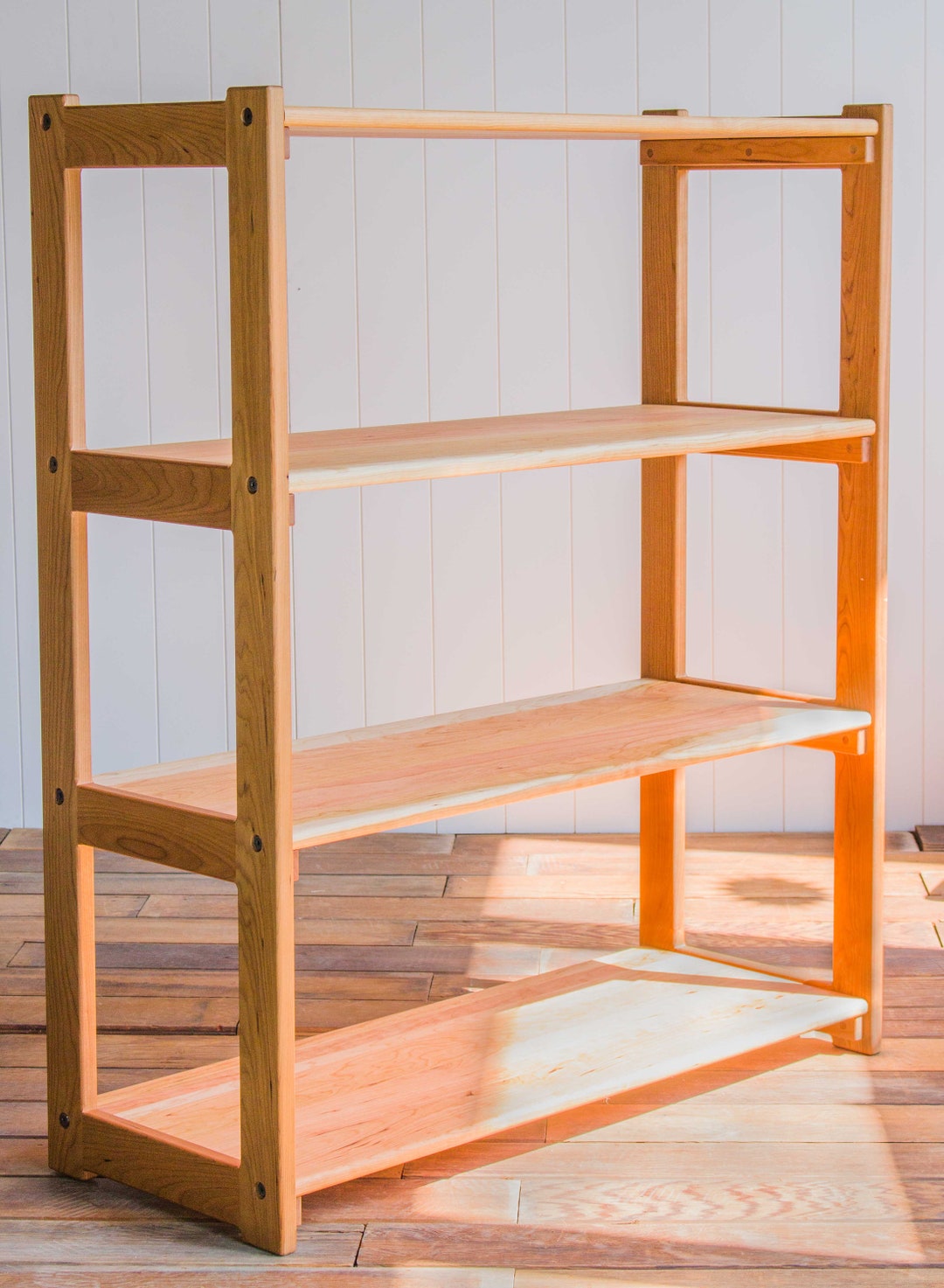 Cherry 3 or 4 Shelf Open Shelving Select 28 or 36 Lengths: Solid Wood ...