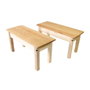 Simple Cherry & Maple Table With Two Benches - Etsy