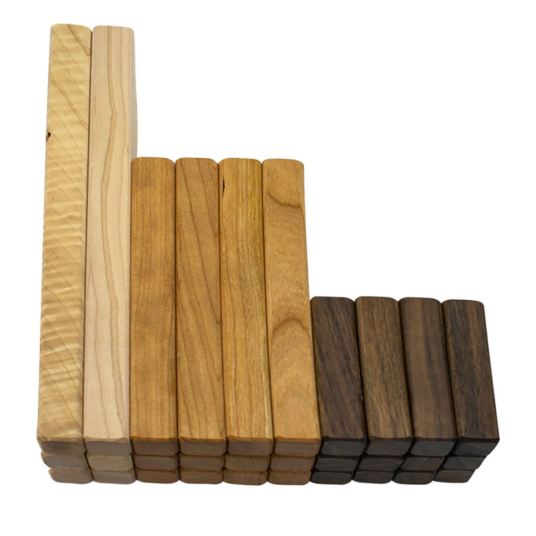Wood Building Sticks 30 Pieces Cherry Walnut & Maple Wood - Etsy