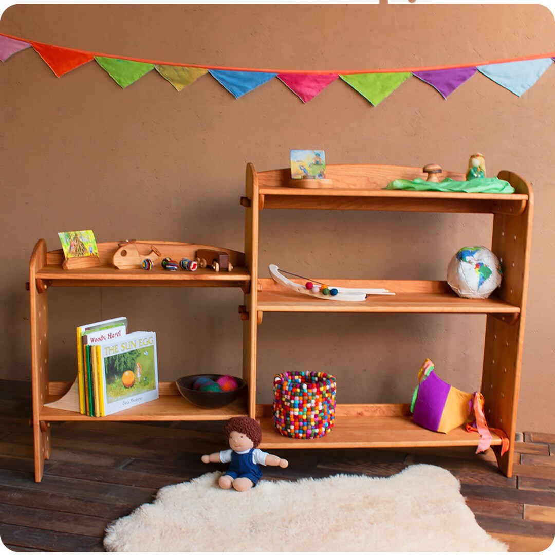 Cherry Wood Adjustable Shelving Unit/bookcase 32 Tall - Etsy