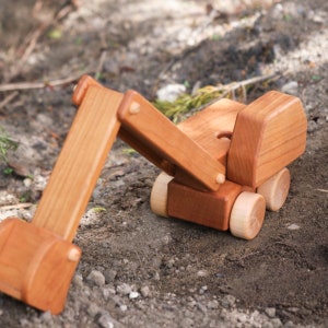 Cherry Wood Excavator Digger - Etsy