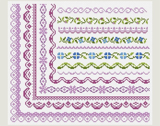 Cross Stitch patterns Cross Stitch border Cross Stitch edge | Etsy