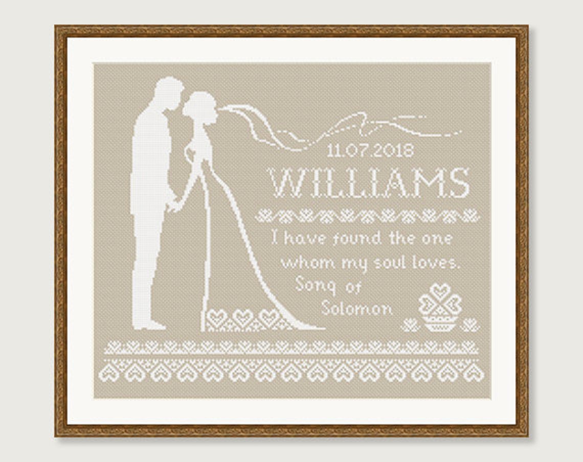 Wedding Sampler Cross Stitch Pattern Cross Stitch Sampler | Etsy