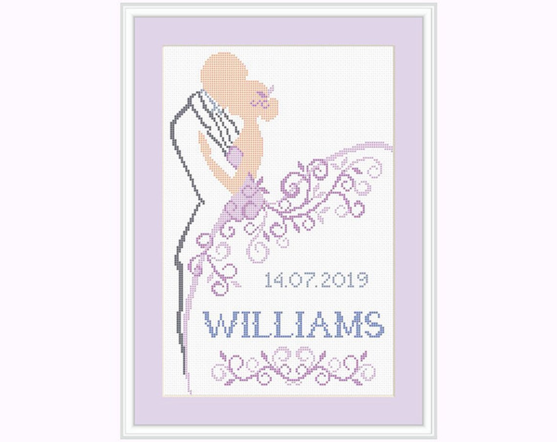 Cross Stitch Pattern Wedding Gift Wedding Cross Stitch - Etsy