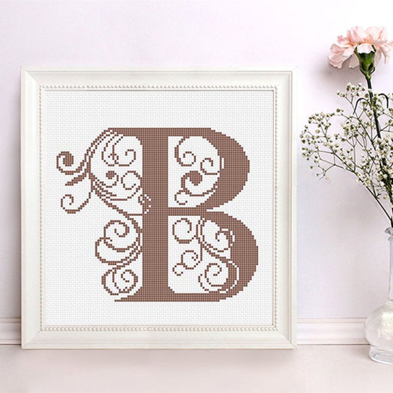 Cross Stitch Monogram - Etsy