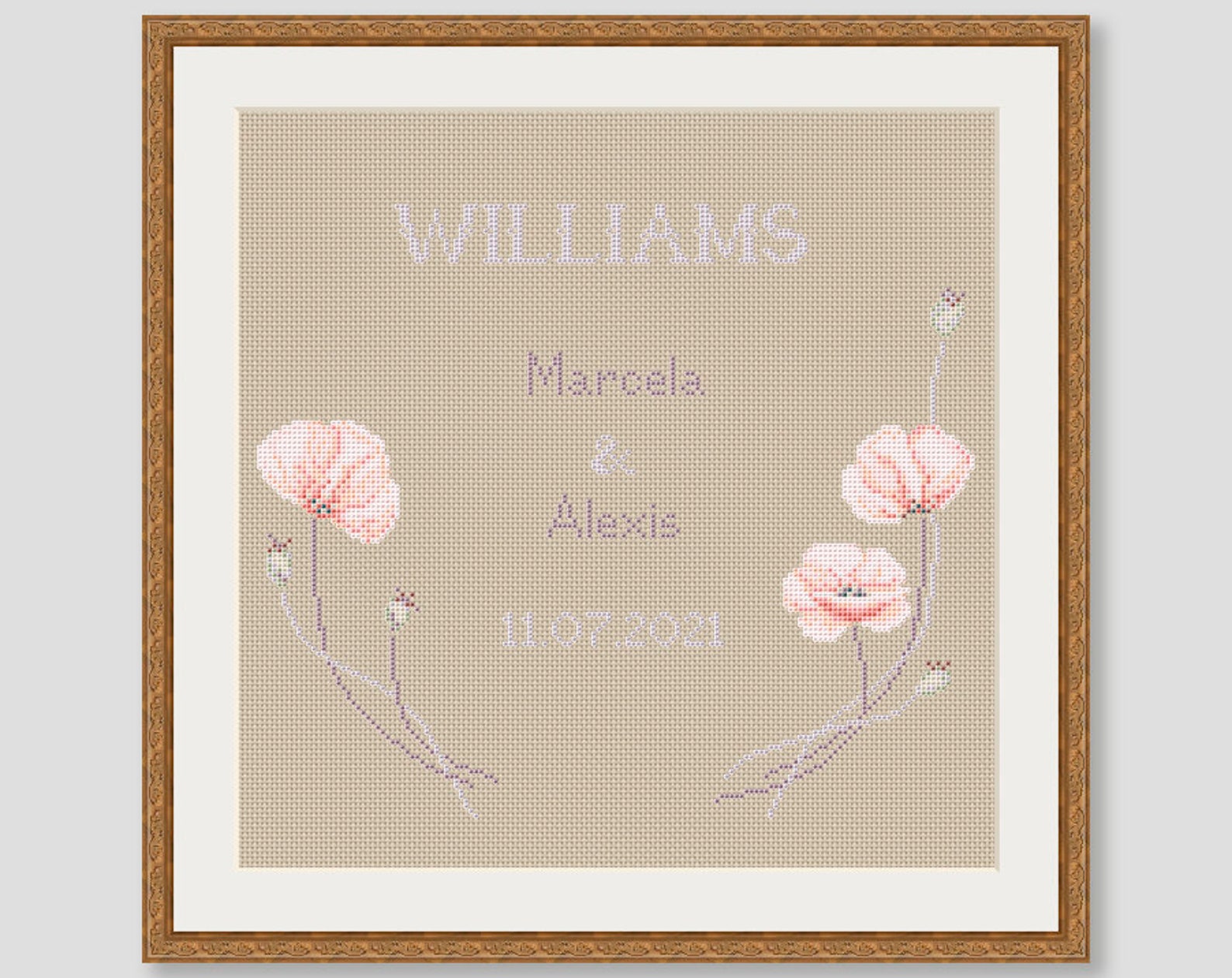 Personalized Cross Stitch Patterns Wedding Wedding gift | Etsy