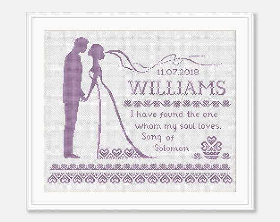 Wedding Sampler Cross Stitch Pattern Cross Stitch Sampler | Etsy