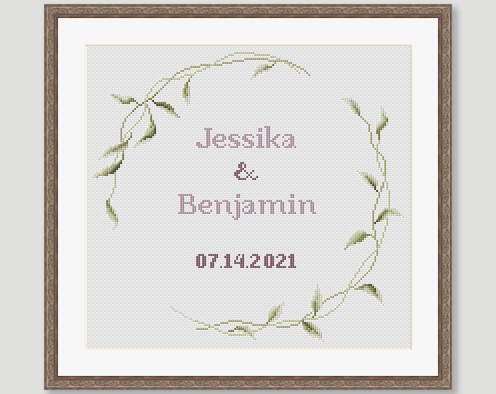 Cross Stitch Patterns Wedding Wedding Gift Custom Wedding | Etsy