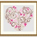 Heart Cross Stitch - Wedding Cross Stitch Pattern - Scheme for Cross ...