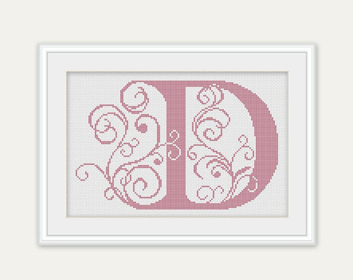Alphabet Cross Stitch Monogram Cross Stitch Pattern | Etsy