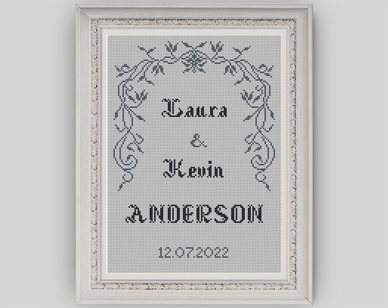 Wedding Cross Stitch Pattern Wedding Gift Gifts for the | Etsy
