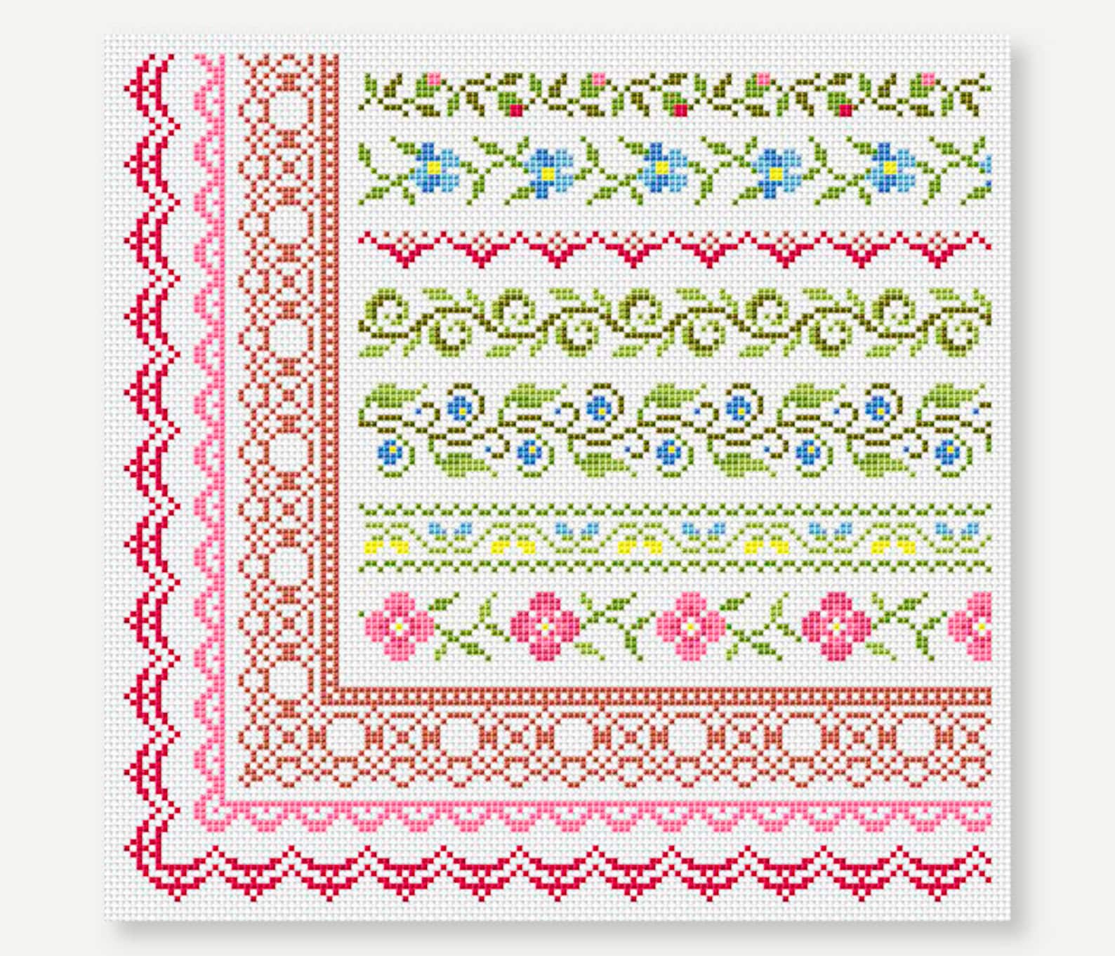 Cross Stitch Border - Cross Stitch Patterns- Cross Stitch Edge ...