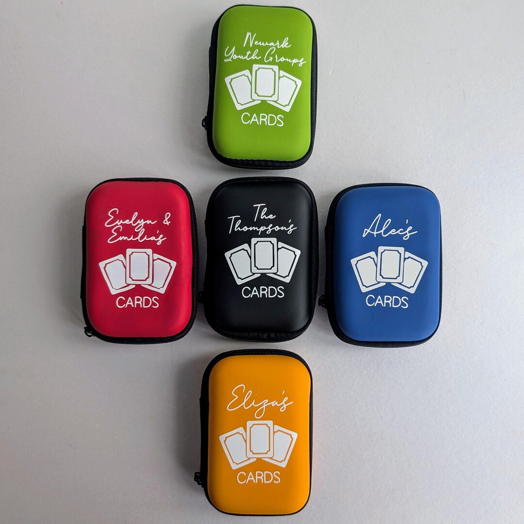 Personalised Card Game Travel Case | Uno Card Game Holder | Deck of ...