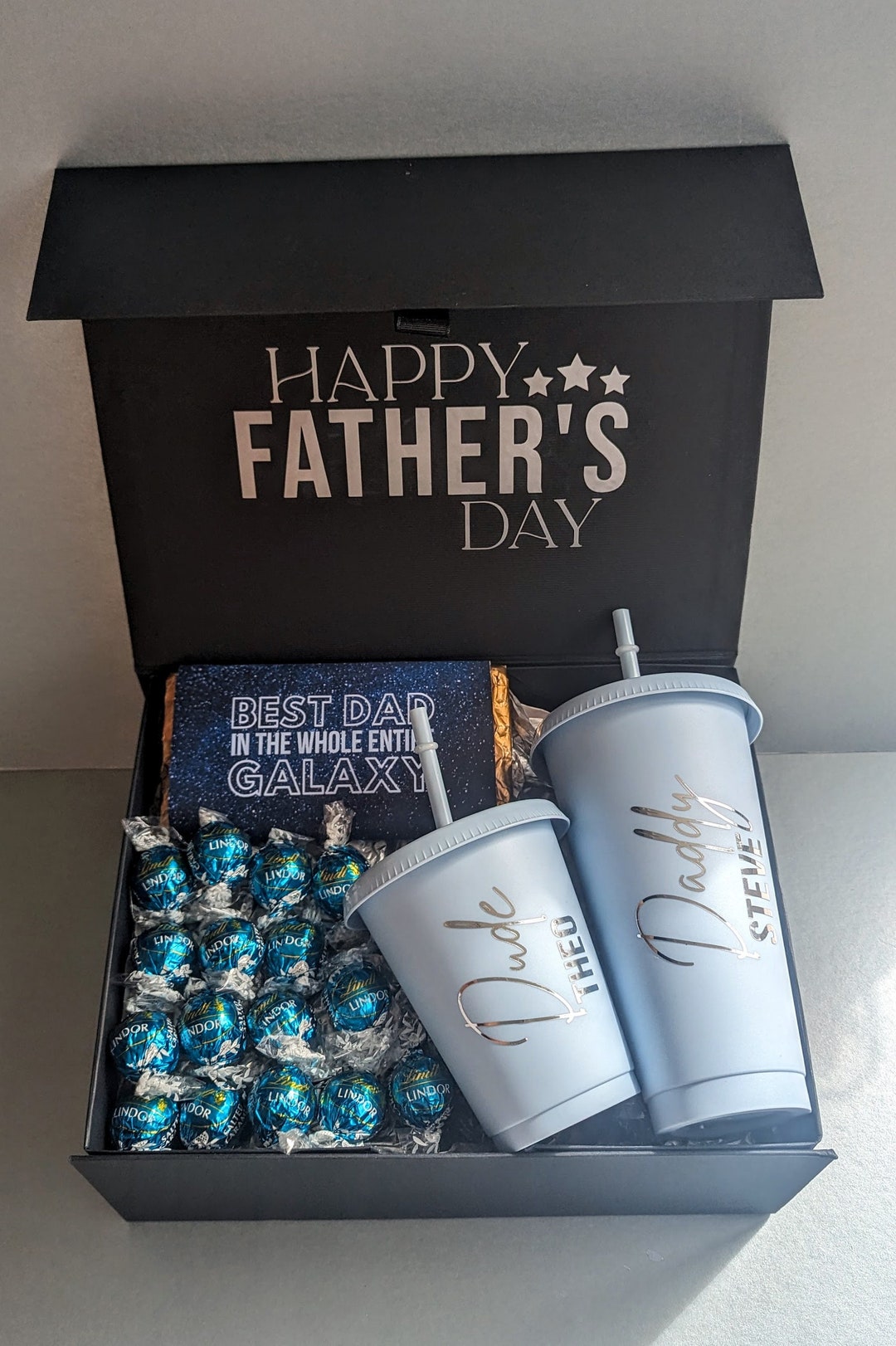 Personalised Mini Me Gift Box | Daddy and Mini Cold Cup Set | Dad ...