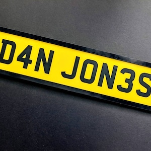 Personalised Car Number Plate Sign | Custom License Plate | Any Wording ...