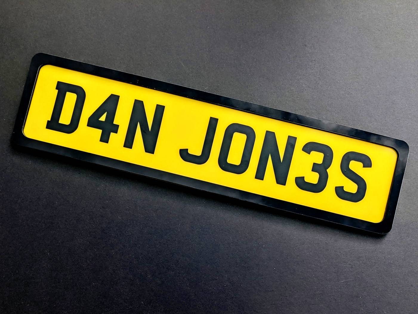 Personalised Car Number Plate Sign | Custom License Plate | Any Wording ...