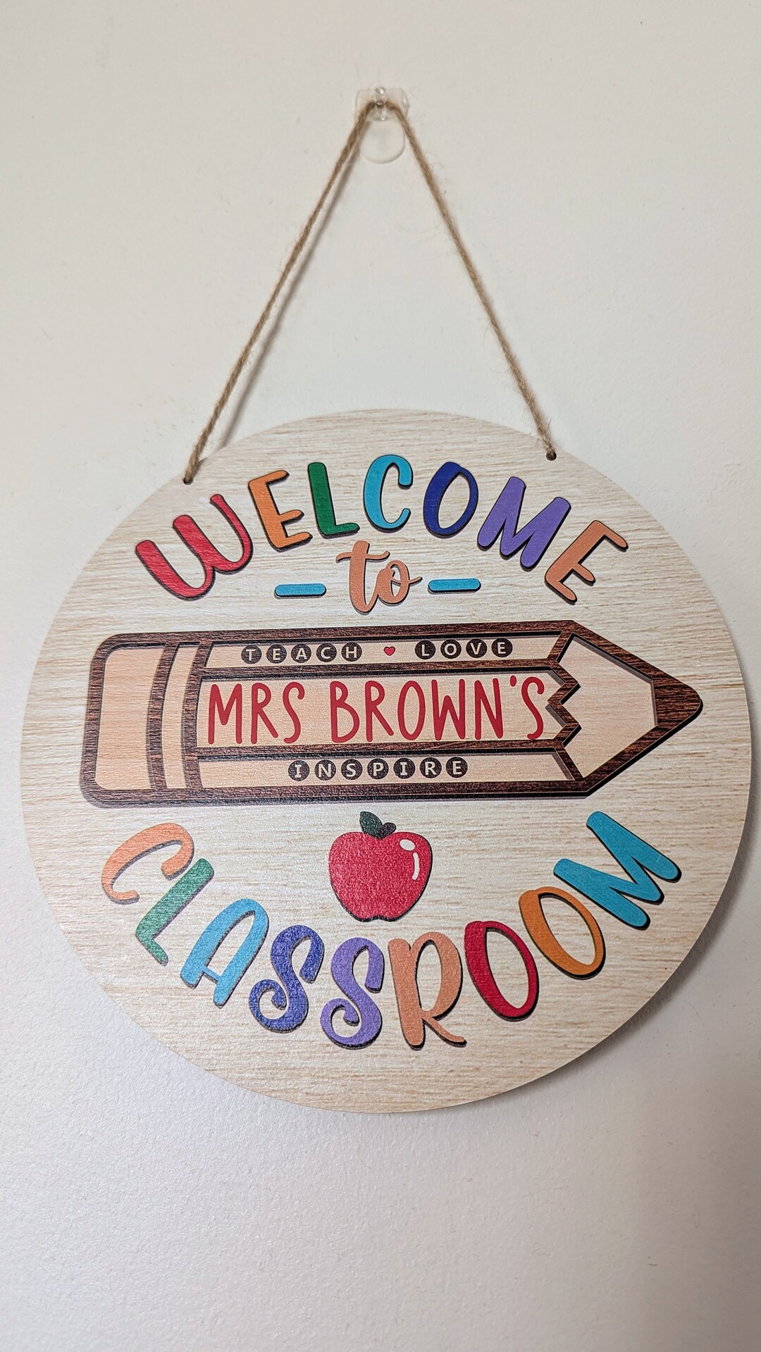 Personalised Teacher Gift - Classroom Sign | Teacher Sign | Wooden ...