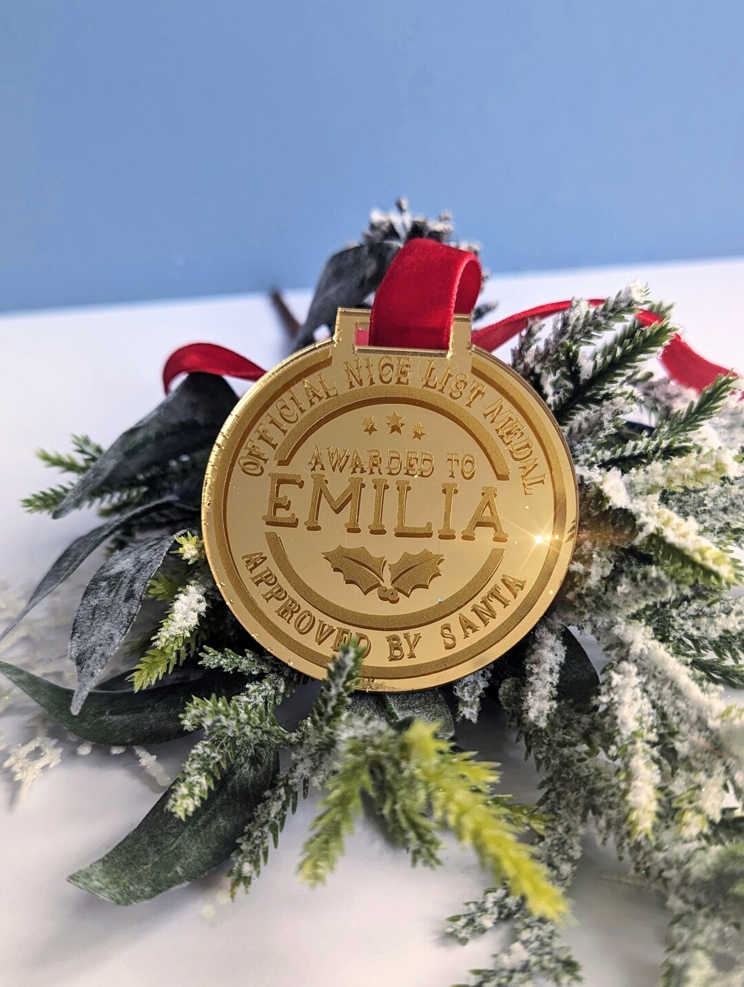 Personalised Official Nice List Medal | Christmas Eve Box Filler ...