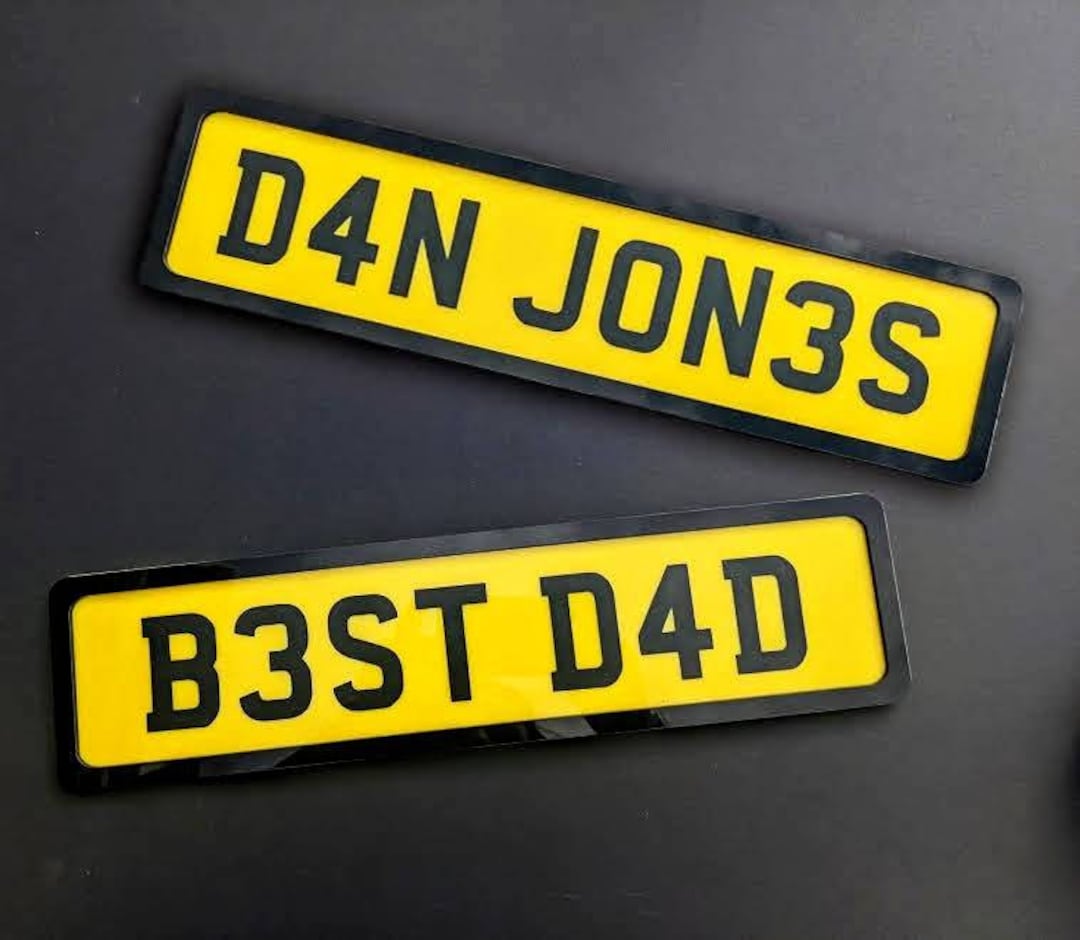 Personalised Car Number Plate Sign | Custom License Plate | Any Wording ...
