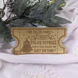 Personalised Polar Express Ticket and Believe Bell | Chistmas Trian ...