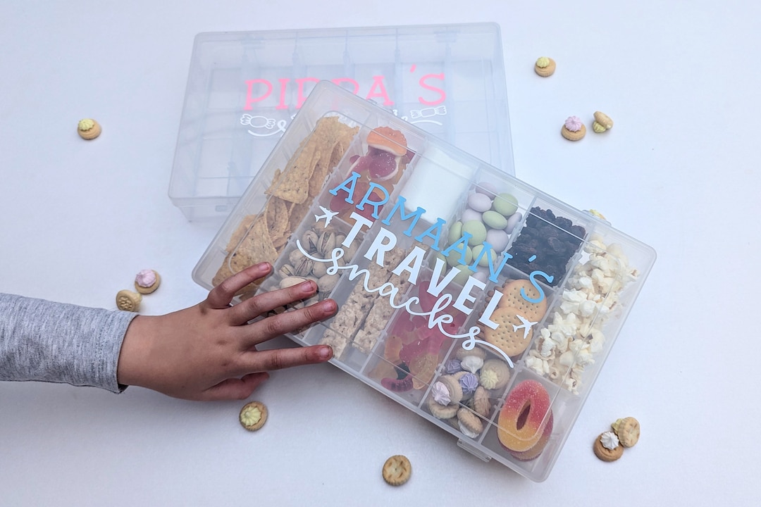 Personalised Travel Snacks Box | FOOD SAFE | Plane Snacks | Road Trip ...