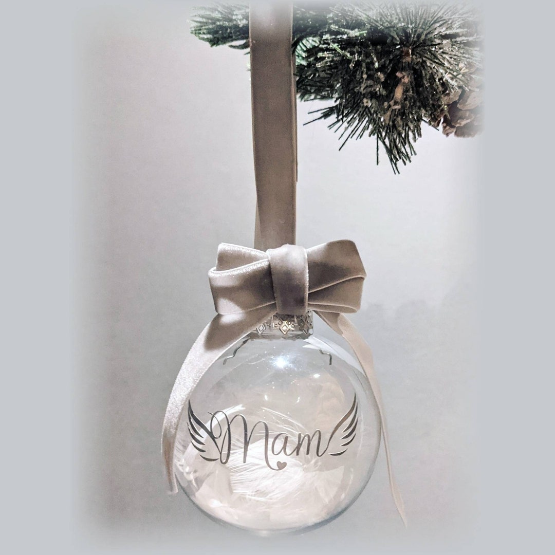 Personalised Christmas Memory Bauble | Feather Tree Ornament | in ...