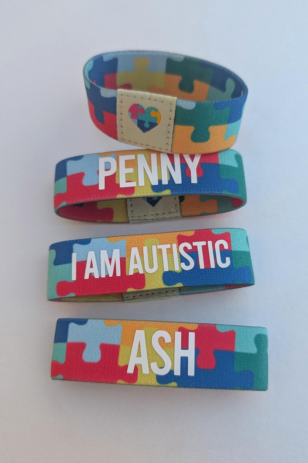 Personalised Autism Wristband| Jigsaw Puzzle | Teacher / Work Band ...