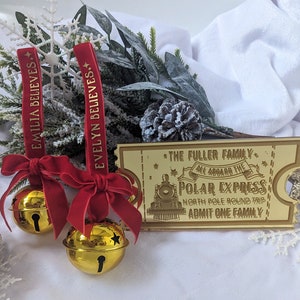 Personalised Polar Express Ticket and Believe Bell | Chistmas Trian ...
