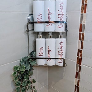 Toiletries Shower Bottles 500ml Grey and Chrome Bottles | Etsy