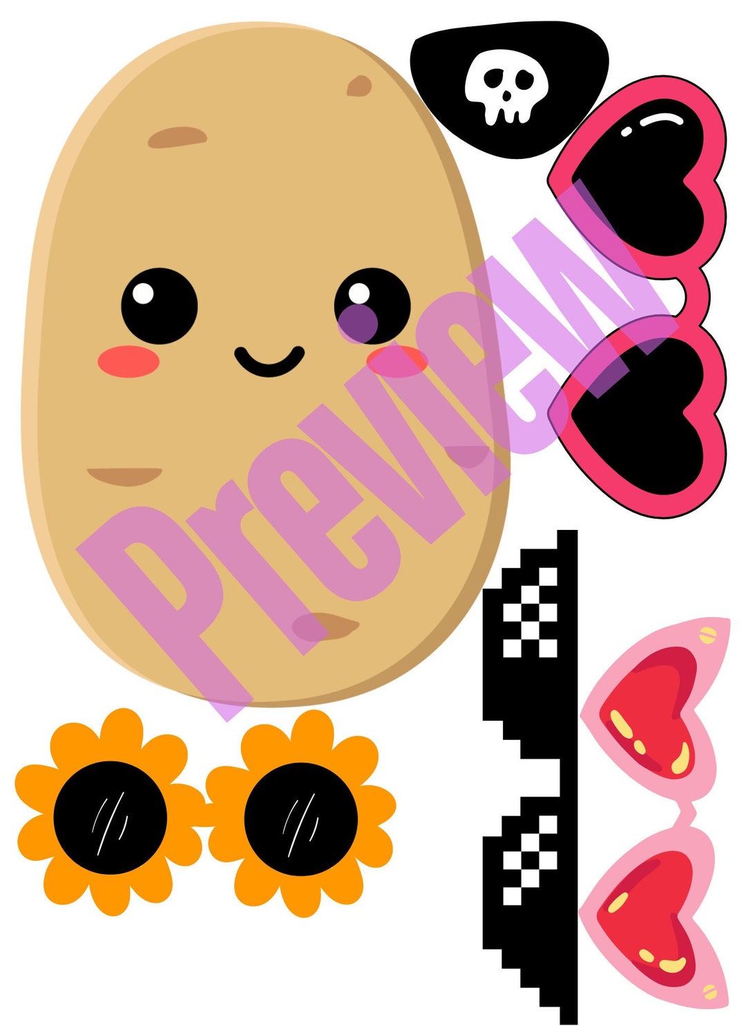Dress up Potato Printable Digital File - Etsy