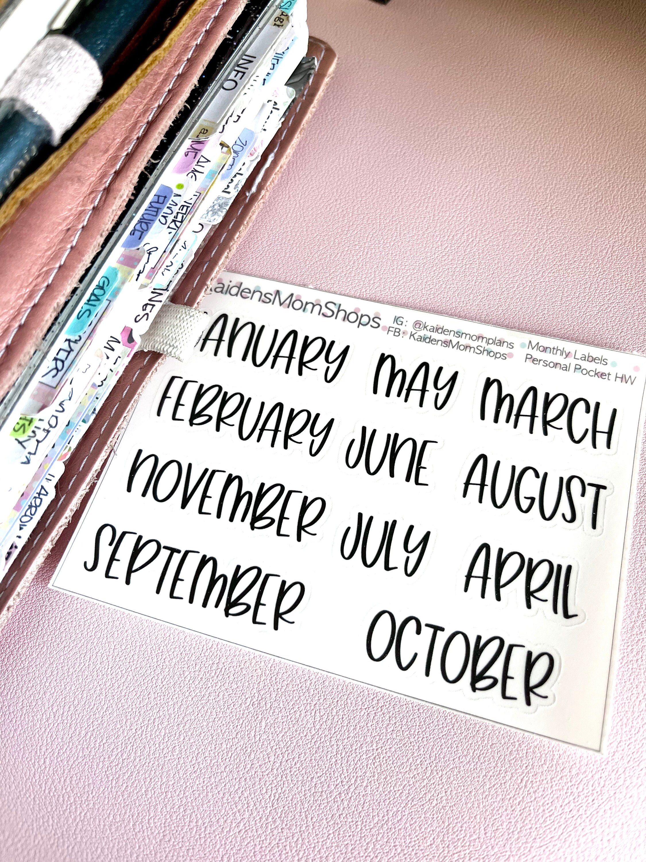 Monthly Scripts Mini Sheet Print or Script - Etsy