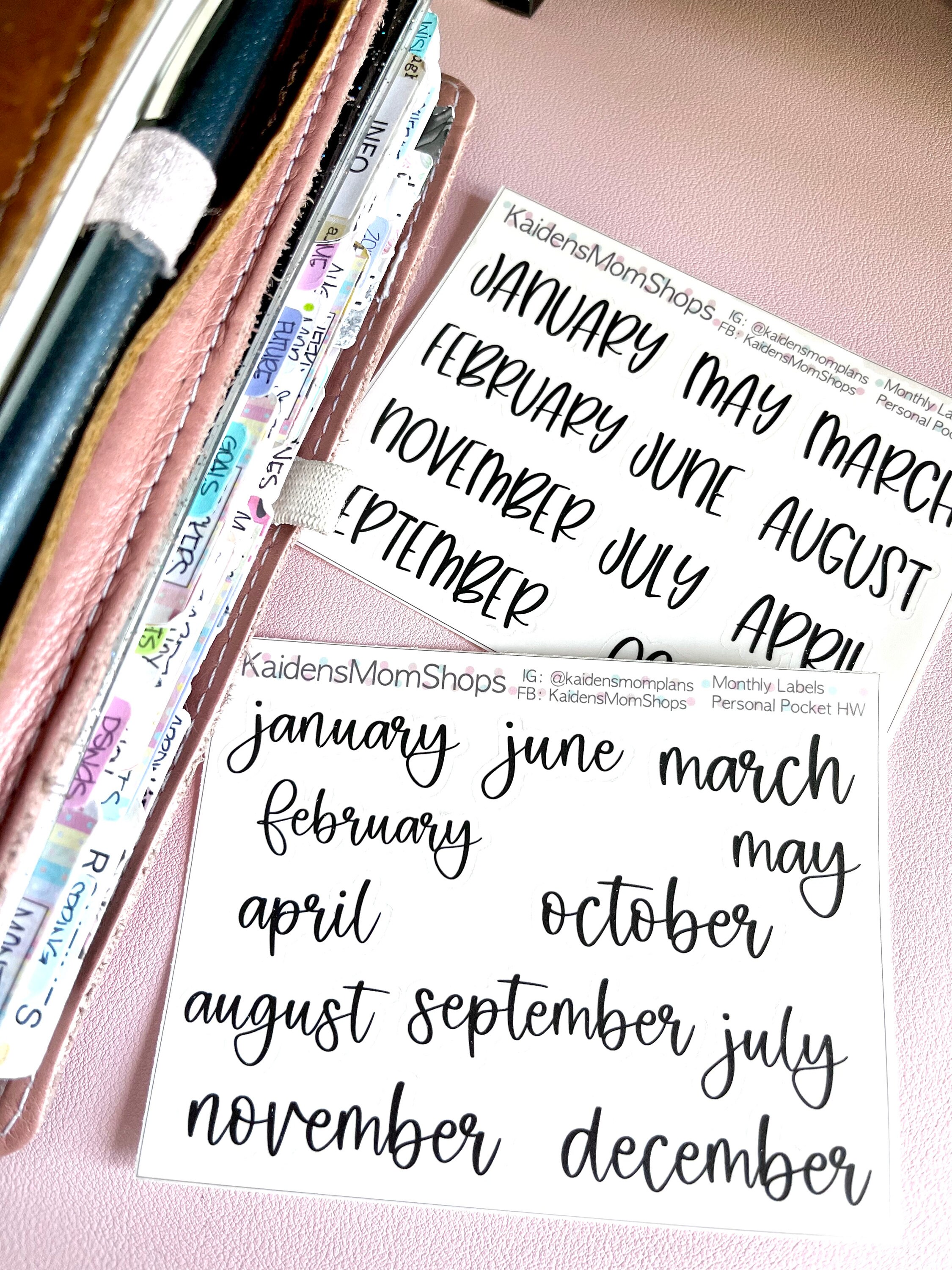 Monthly Scripts Mini Sheet Print or Script - Etsy