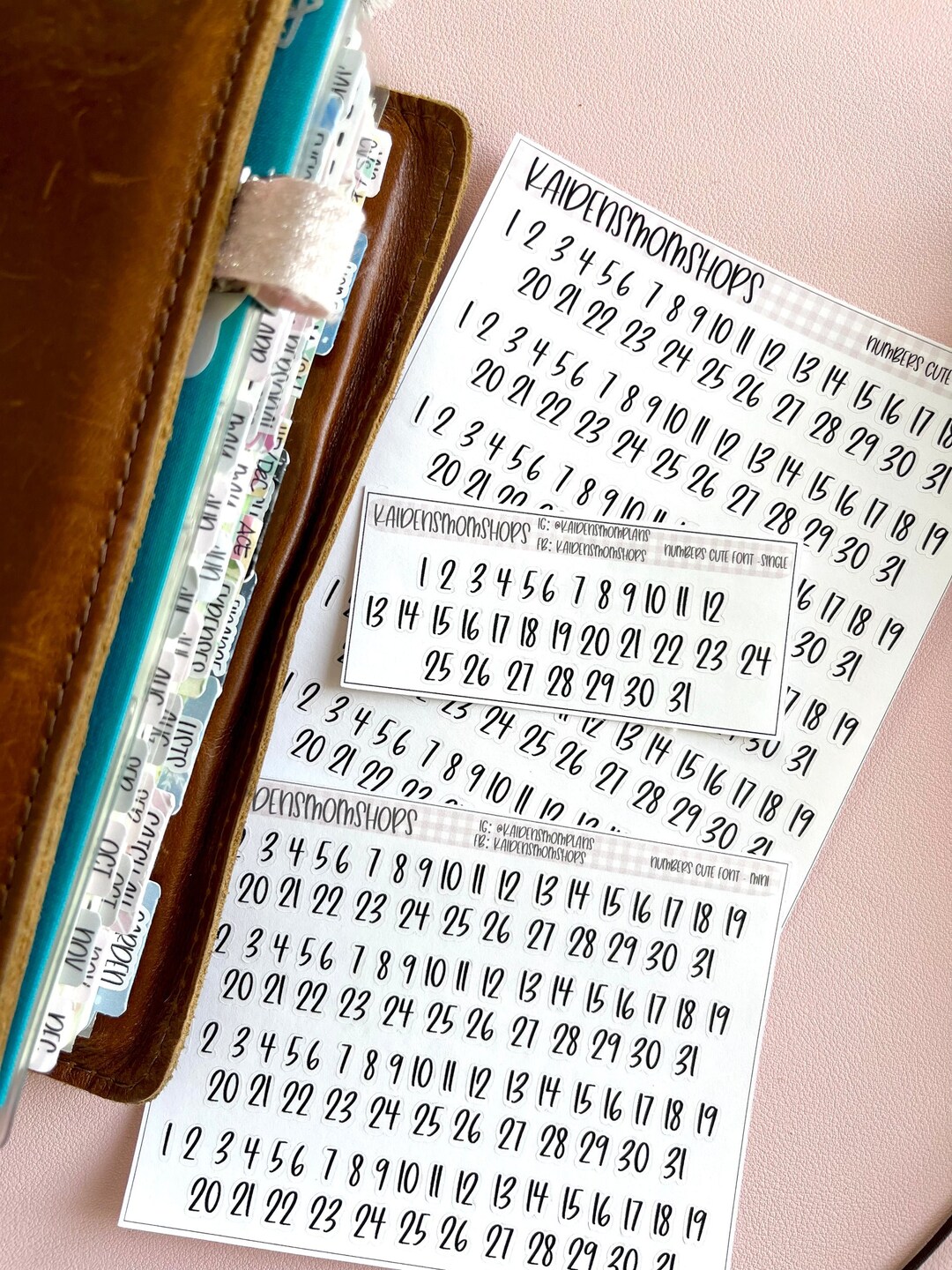 Numbers Sticker Sheet - Etsy