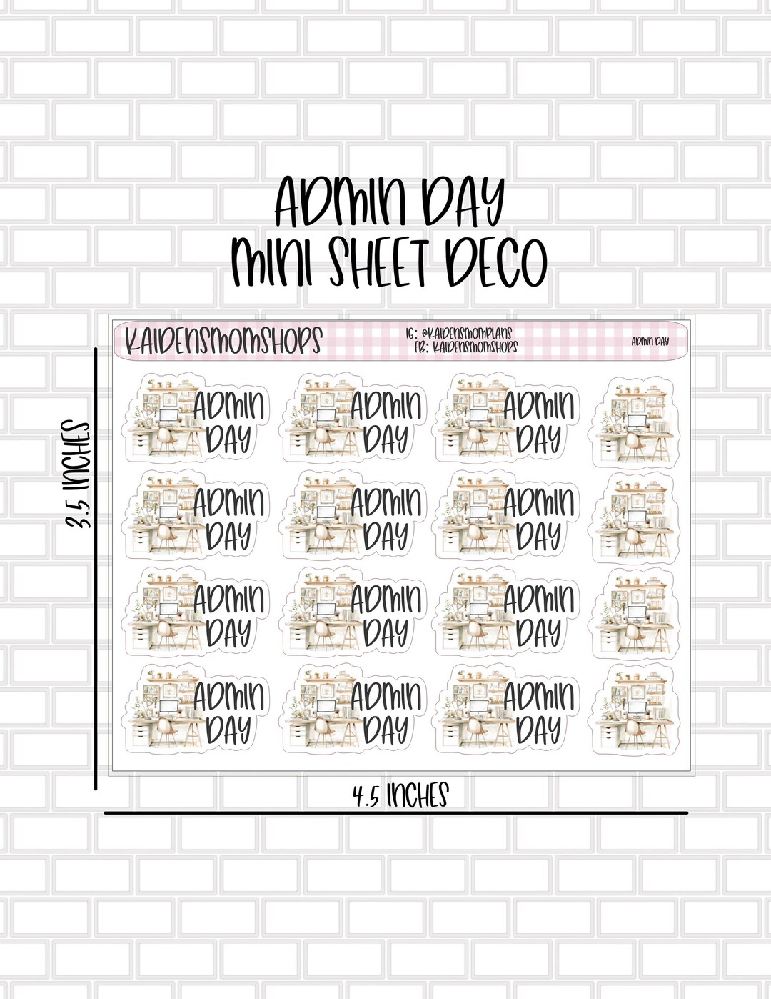 Admin Day Mini Sticker Sheet Deco - Etsy