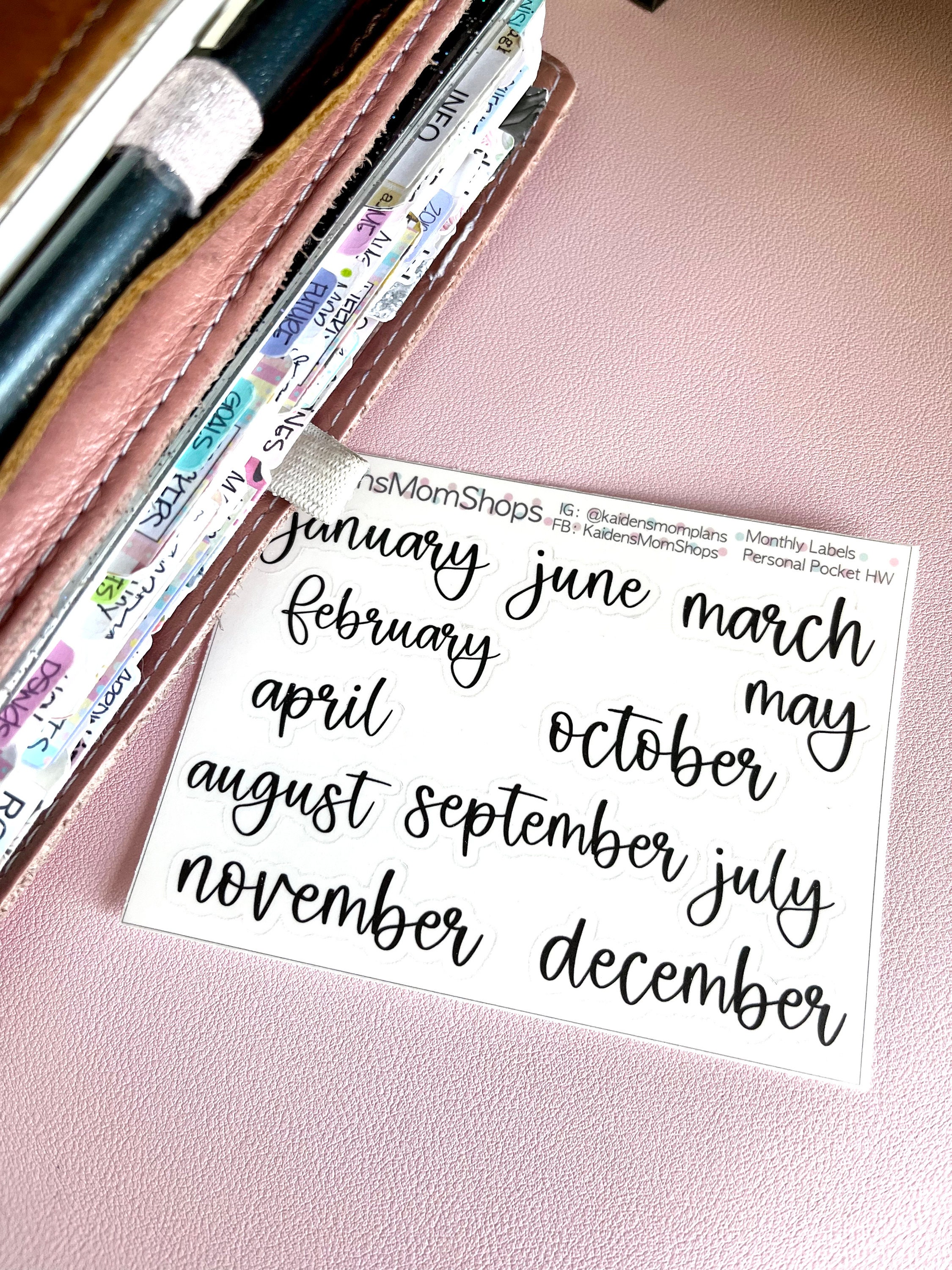 Monthly Scripts Mini Sheet Print or Script - Etsy