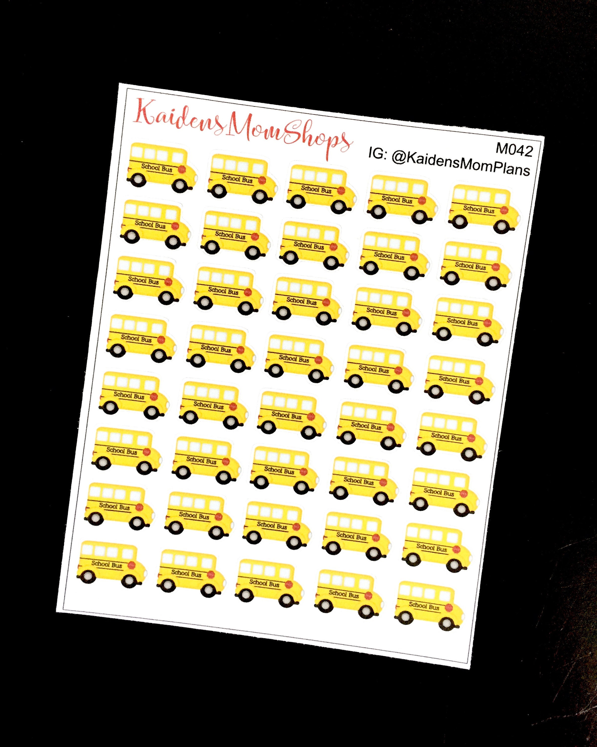 School Bus Sticker Sheet For ECLP Travelers Notebook and Ring | Etsy